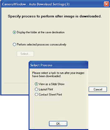 Changing the Auto Download Settings for ZoomBrowser EX ver. 5.x