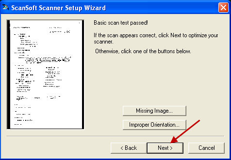 Run the "Scanner Setup Wizard".