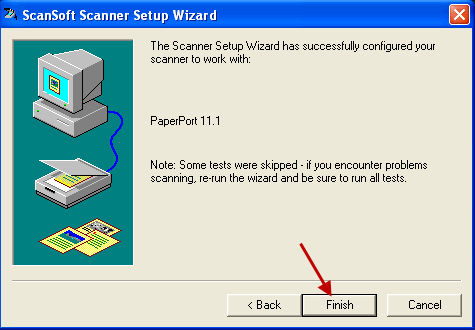 Run the "Scanner Setup Wizard".