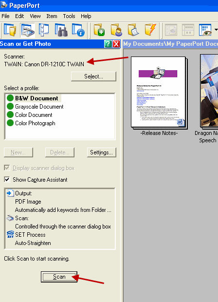 Run the "Scanner Setup Wizard".
