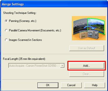 How to stitch photos (using PhotoStitch) from ZoomBrowser EX ver. 6.x