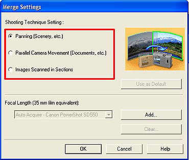 How to stitch photos (using PhotoStitch) from ZoomBrowser EX ver. 6.x