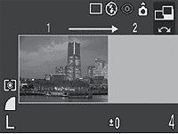 Procedure for using Stitch Assist mode PowerShot S80
