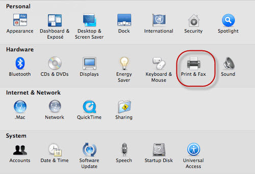 Click the About button from the Printer Preferences / Properties (Mac)