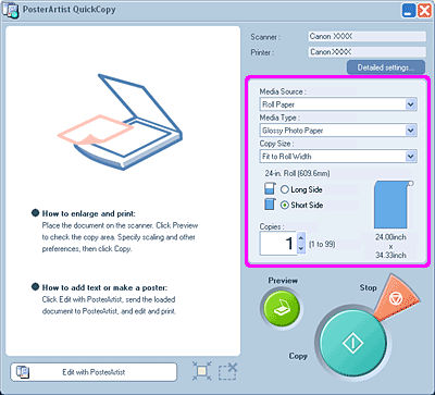PosterArtist - Producing Enlarged Copies