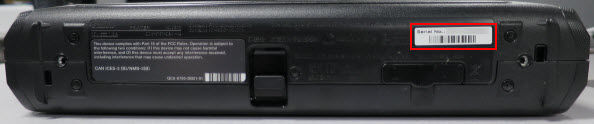 Serial Number Location - PIXMA TR150