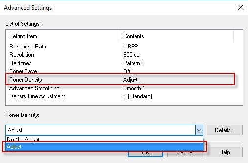Adjusting the toner density of the driver (Windows) - imageCLASS ...