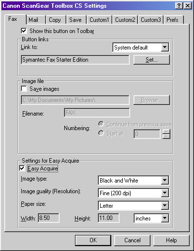 Setting up the Toolbox button functions (Toolbox 2.2.x)