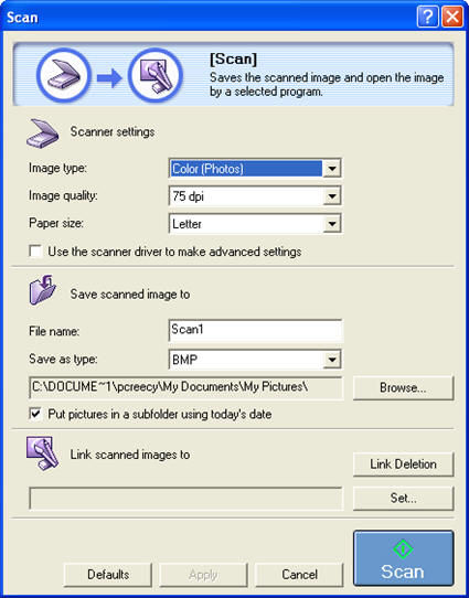 Setting up the Toolbox Scan-1 / Scan-2 button functions (D1250U2F / D1250U2)