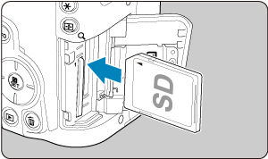EOS R7: Inserting/Removing Cards