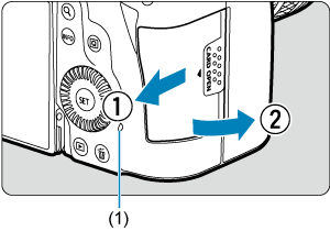 EOS R6 Mark II: Inserting/Removing Cards