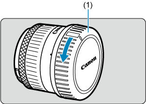Attaching and Detaching RF/RF-S Lenses on the EOS R50