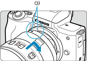Attaching/Detaching EF/EF-S Lenses to the EOS M50 Mark II.