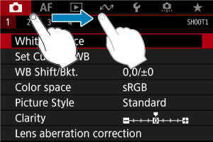 Touch Screen Operation on the EOS 1Dx Mark III.
