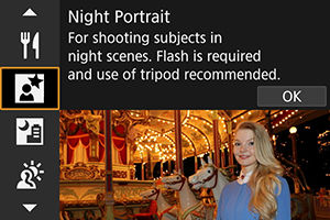 EOS R7: Night Portrait Mode