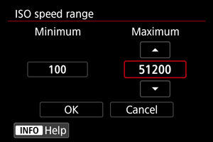ISO Speed Settings for Still Photos on the EOS R5.