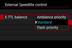 EOS R5: Flash Function Settings