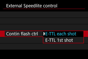 EOS R5: Flash Function Settings