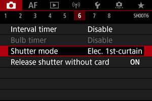 EOS R5: Shutter Mode