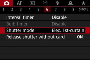 EOS R6 Shutter Mode