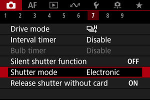 EOS R3: Shutter Mode