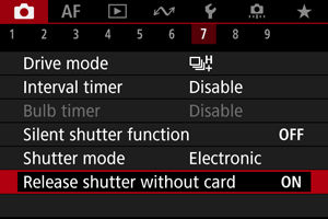 EOS R3: Releasing Shutter without Card