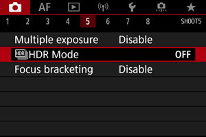 Using HDR Mode on the EOS R5.