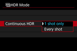 Using HDR Mode on the EOS R5.
