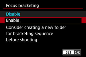 EOS R6: Focus Bracketing