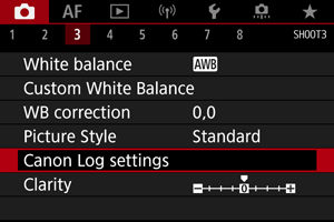 EOS R6: Canon Log Settings