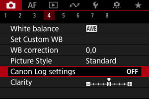 EOS R3: Canon Log Settings