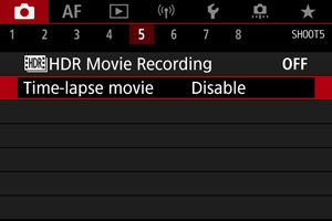 EOS R5: Time-Lapse Movies