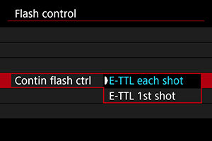 EOS R10: Flash Function Settings