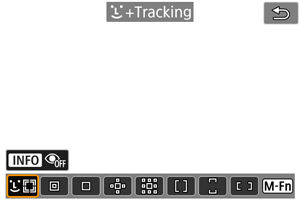 Selecting the AF Method on the EOS R5.