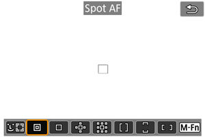 Selecting the AF Method on the EOS R5.