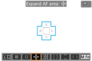 Selecting the AF Method on the EOS R5.
