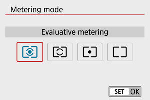 How to change the Metering Mode on the EOS M50 Mark II.
