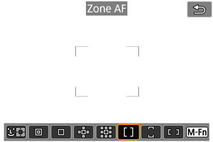Selecting the AF Method on the EOS R5.