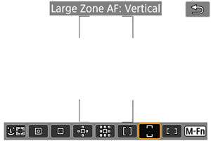 Selecting the AF Method on the EOS R5.