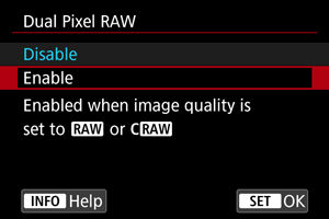 EOS R8: Dual Pixel RAW
