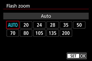 EOS R10: Flash Function Settings