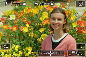 Selecting the AF Method on the EOS R5.