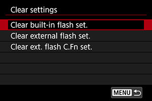 EOS R10: Flash Function Settings