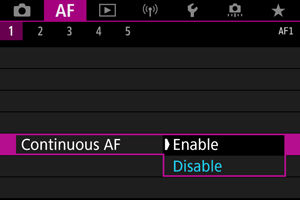 EOS R5 Continuous AF