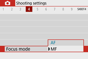 How to enable manual focus on the EOS M50 Mark II.