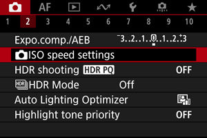EOS R8: ISO Speed Settings for Still Photos