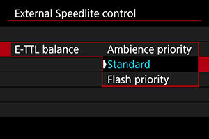 EOS R7: Flash Function Settings