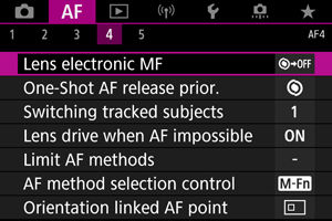 EOS R6: Customizing AF Functions