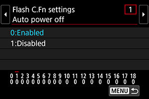 EOS R7: Flash Function Settings