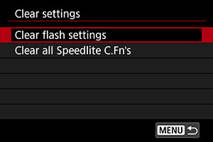 EOS R7: Flash Function Settings
